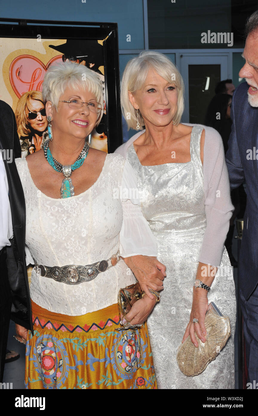 LOS ANGELES, CA. June 23, 2010: Dame Helen Mirren (right) with real ...