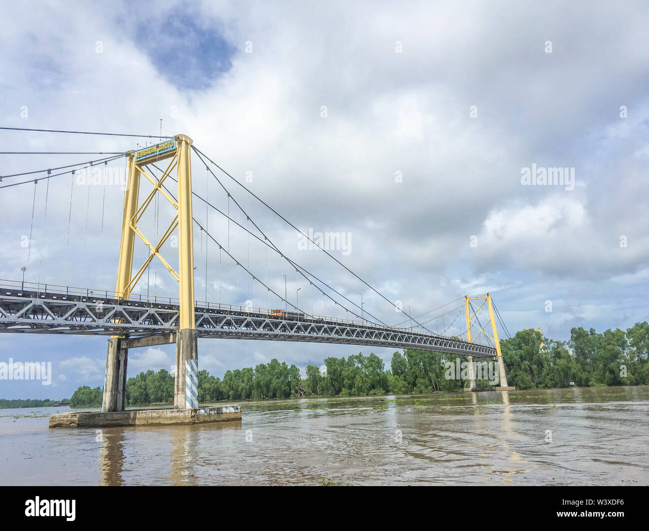 Jembatan Barito or Barito Bridge in Banjarmasin, South Borneo or ...