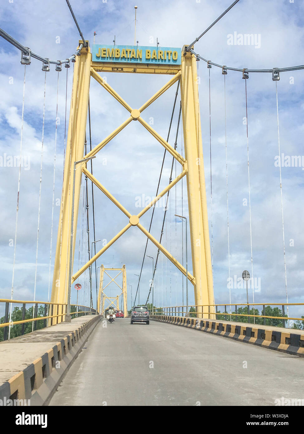 Jembatan Barito or Barito Bridge in Banjarmasin, South Borneo or ...