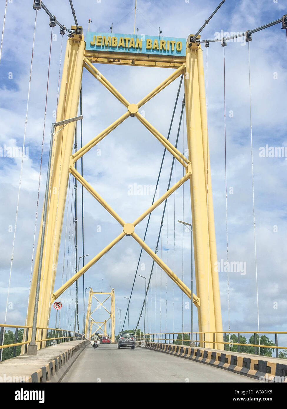 Jembatan Barito or Barito Bridge in Banjarmasin, South Borneo or ...