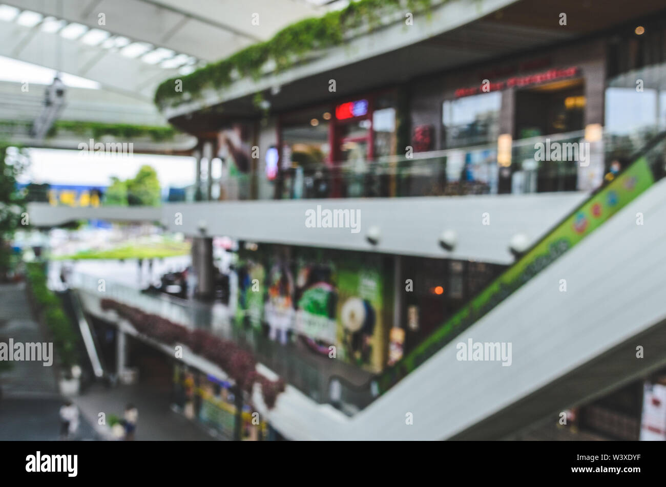 Abstract blurred background outdoor shopping mall Stock Photo - Alamy