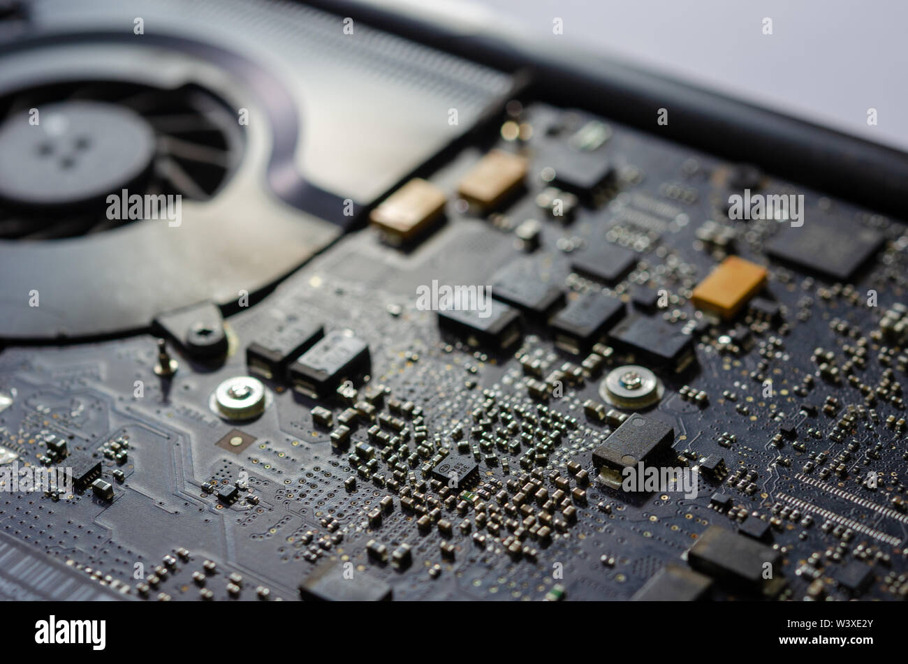 Close up Notebook computer circuit board Stock Photo - Alamy