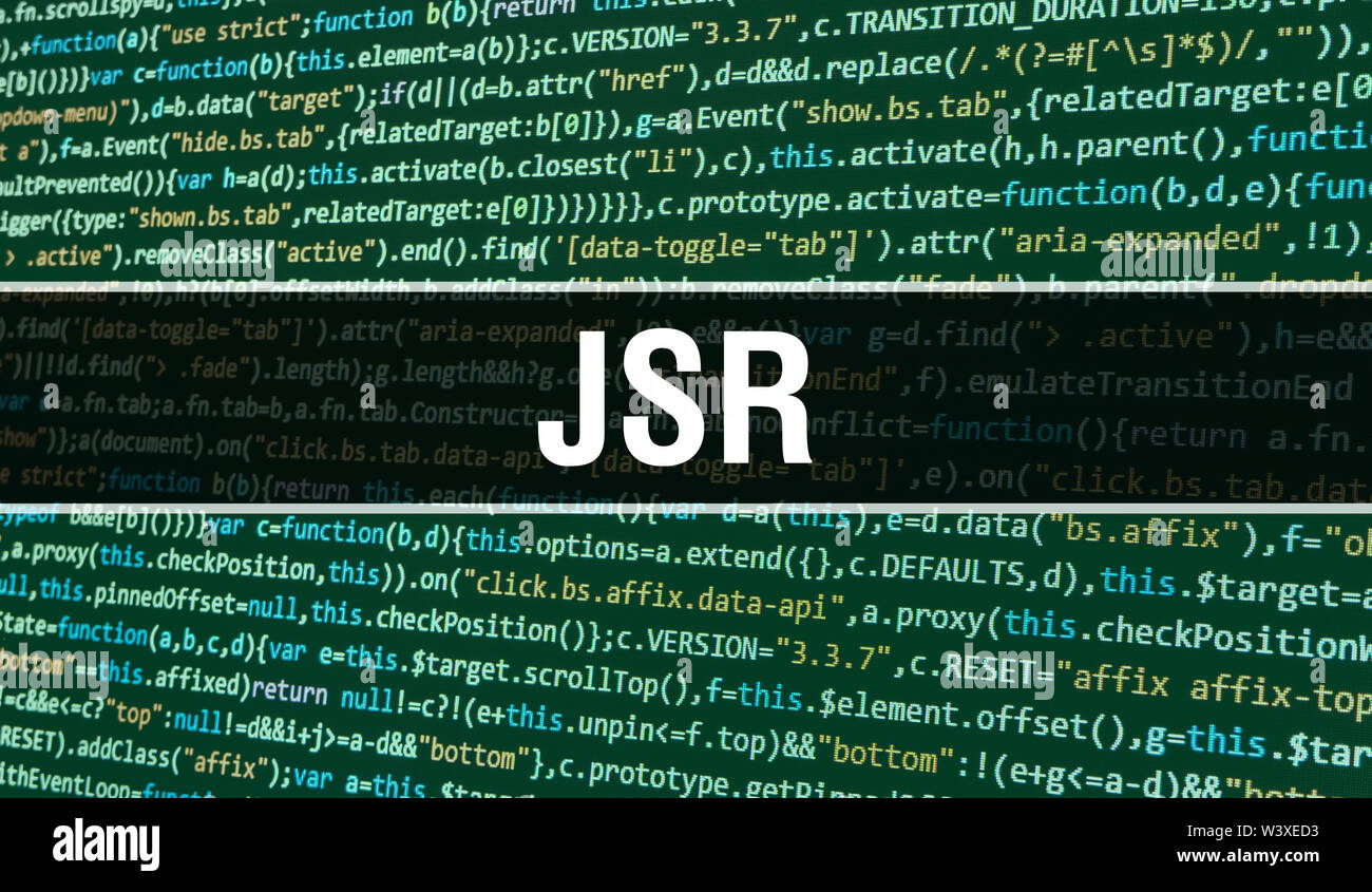 Jsr Concept With Random Parts Of Program Code Jsr With Programming Code Abstract Technology