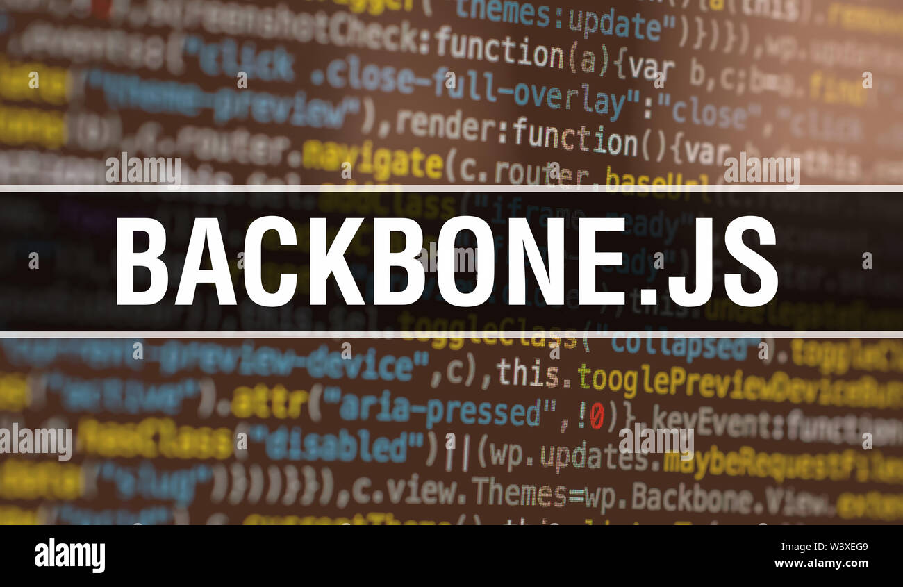 BACKBONE.JS with Abstract Technology Binary code Background.Digital ...