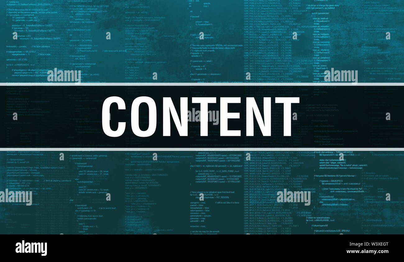 Content with Binary code digital technology background. Abstract ...