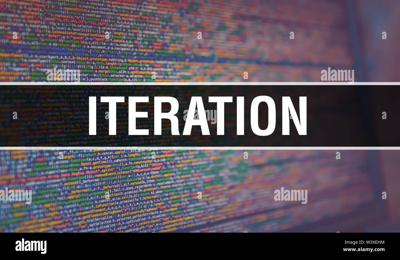 Iteration with Binary code digital technology background. Abstract ... Iteration with Binary code digital technology background. Abstract ...