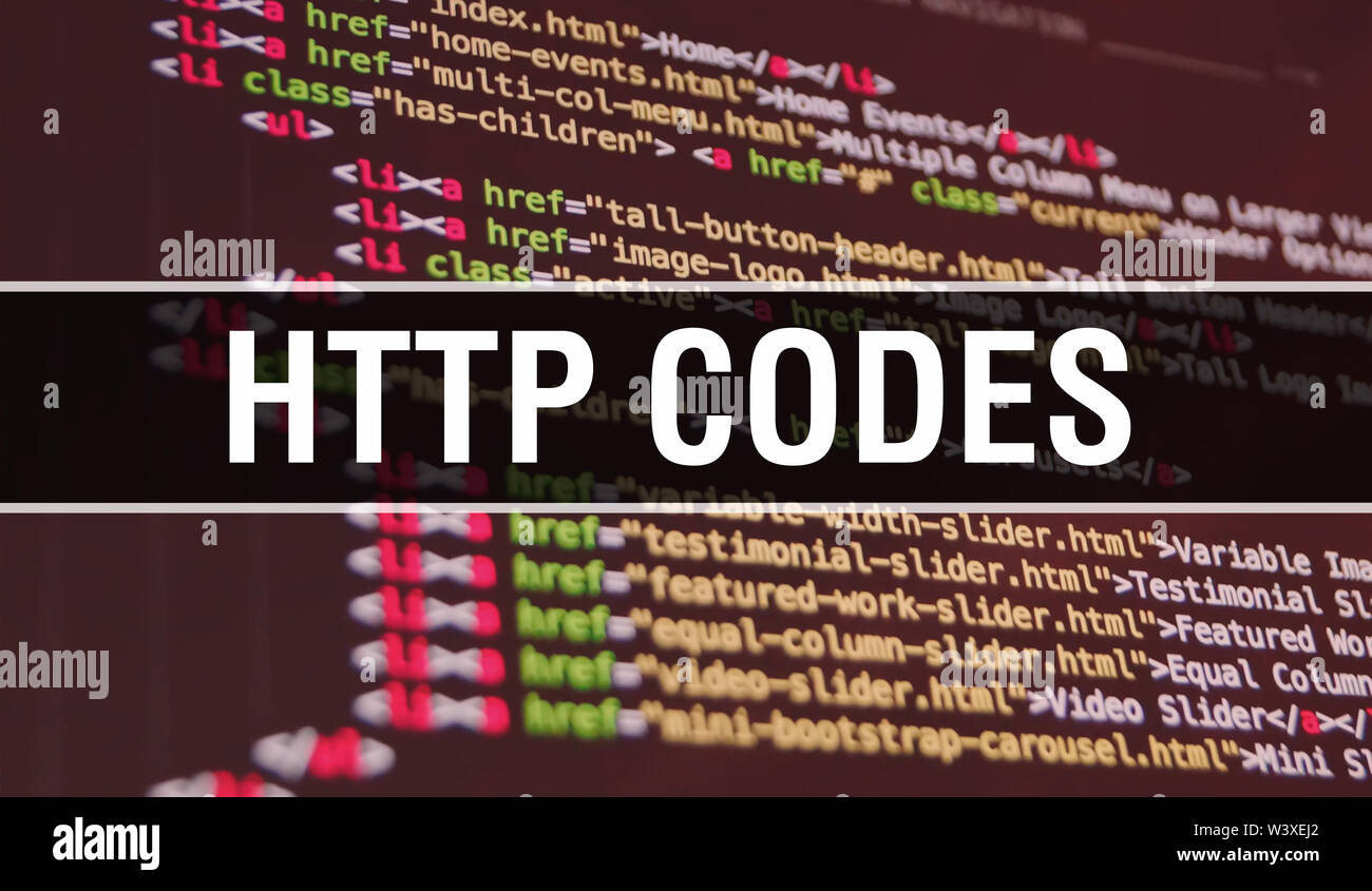 http codes concept illustration using code for developing programs and ...