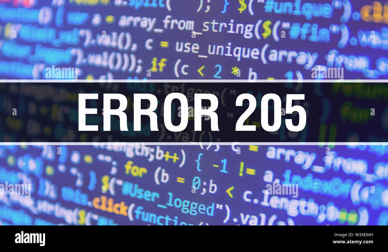 Error 205 background hi-res stock photography and images - Alamy