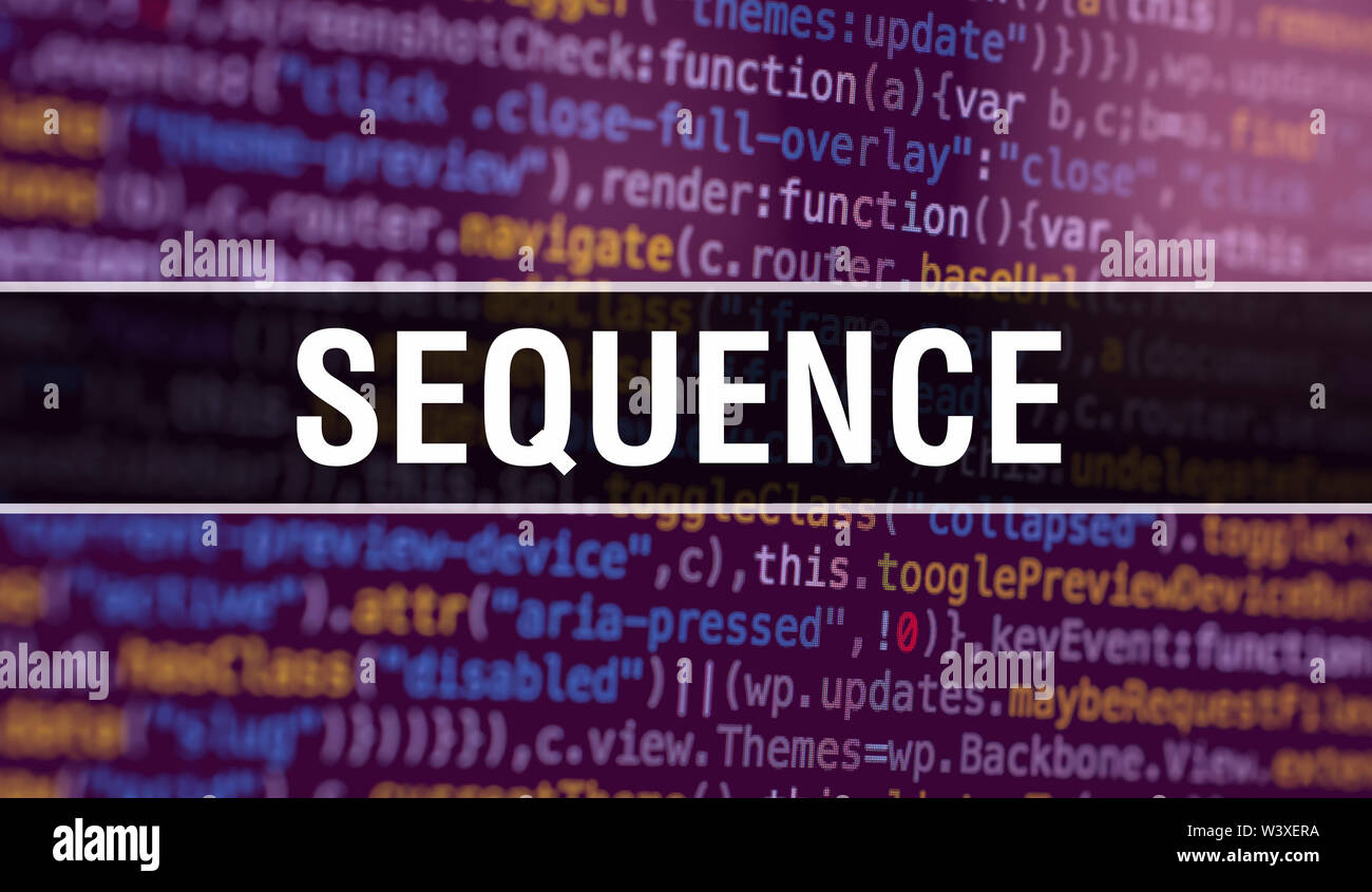 Sequence With Abstract Technology Binary Code Backgrounddigital Binary Data And Secure Data