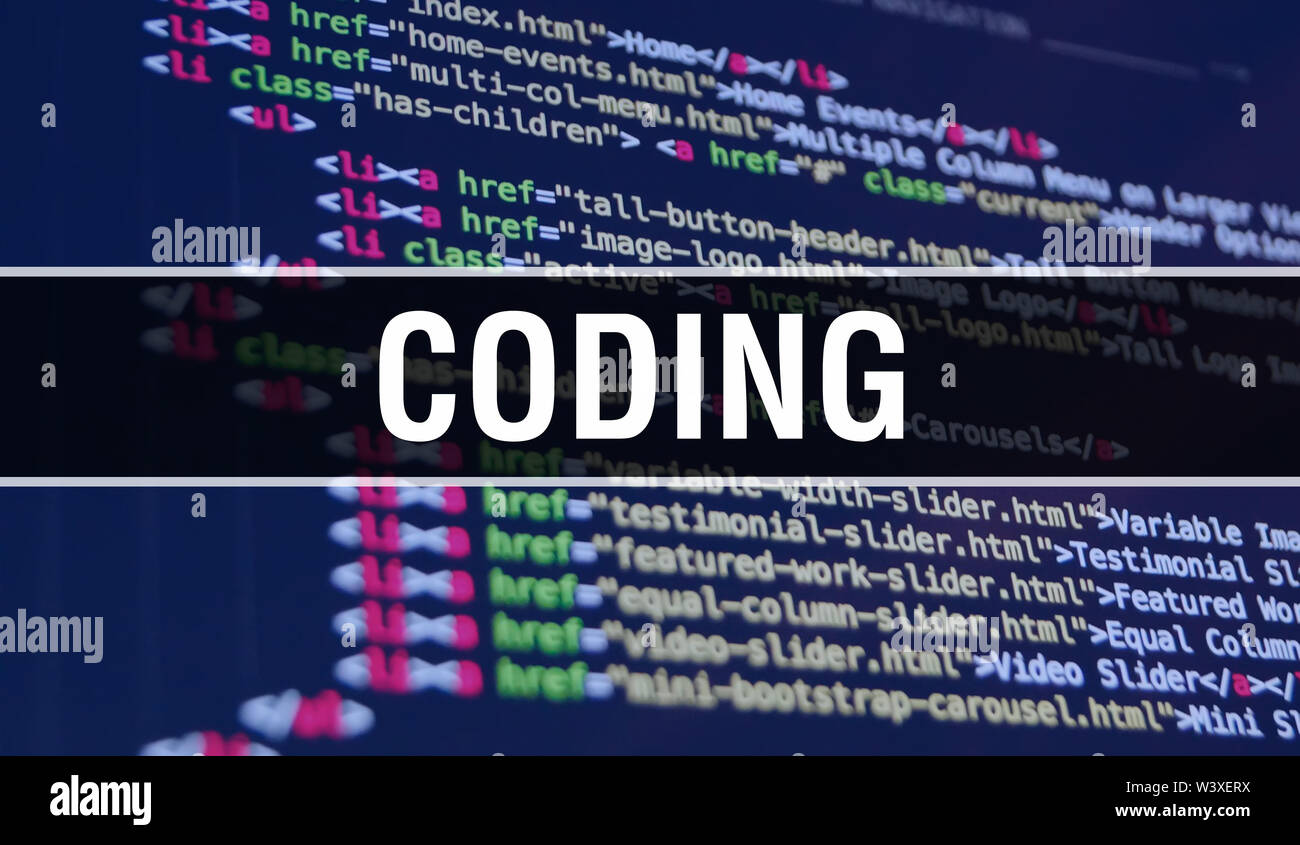 Coding Concept Illustration Using Code For Developing Programs And App Coding Website Code With