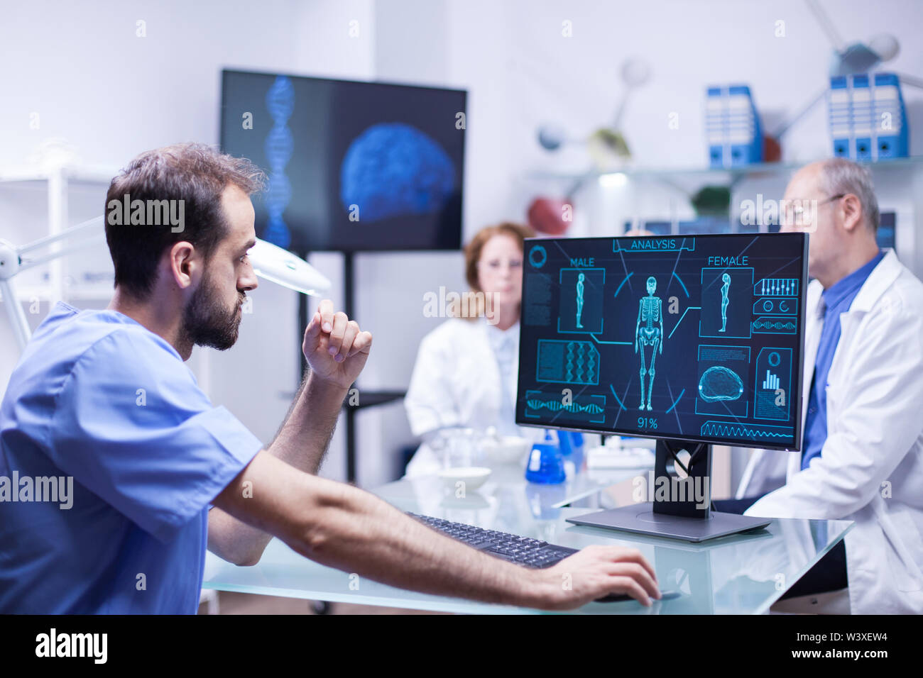 Engineers monitor hi-res stock photography and images - Alamy