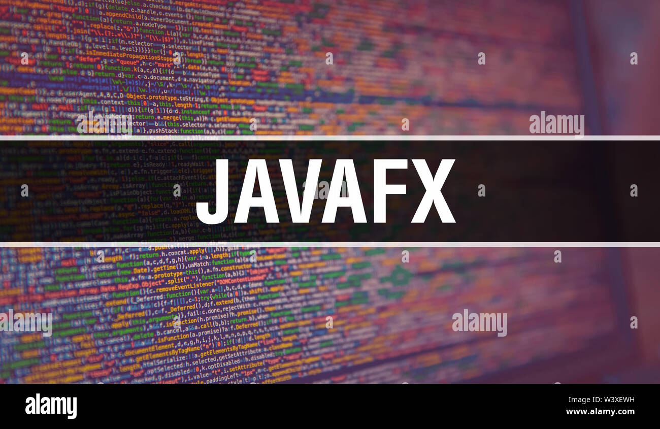 Javafx With Binary Code Digital Technology Background Abstract Background With Program Code And