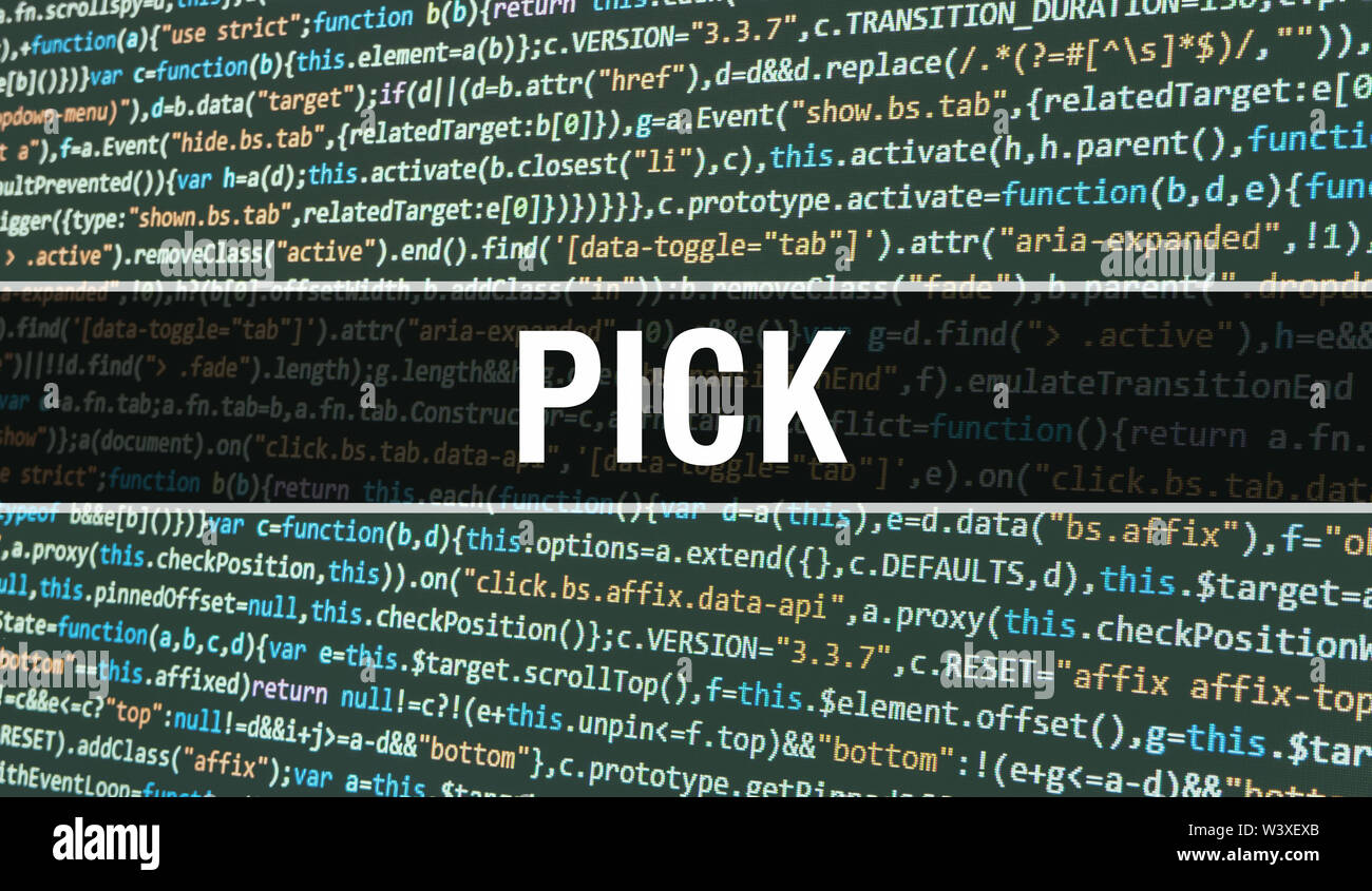 Pick concept with Random Parts of Program Code. Pick with Programming ...