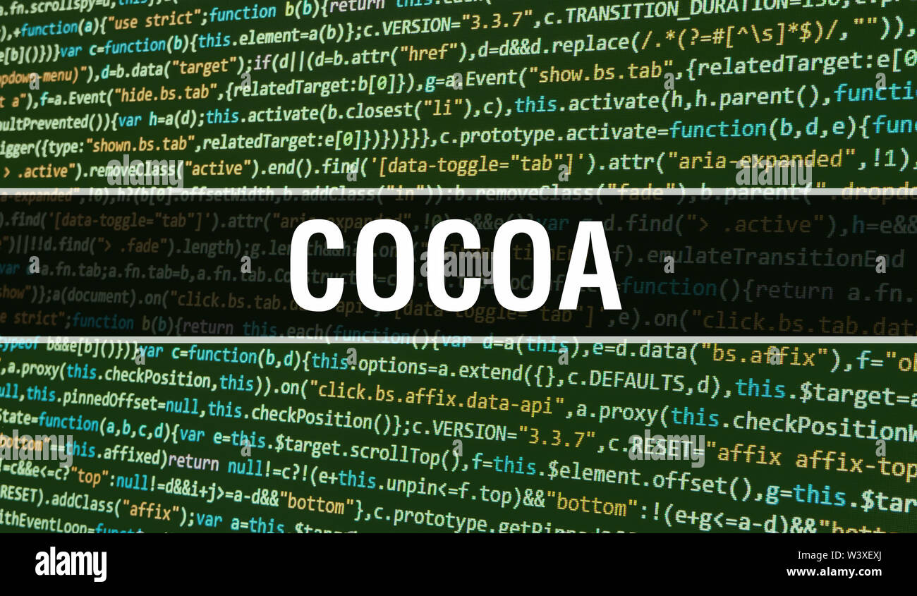 Cocoa Concept With Random Parts Of Program Code Cocoa With Programming Code Abstract Technology