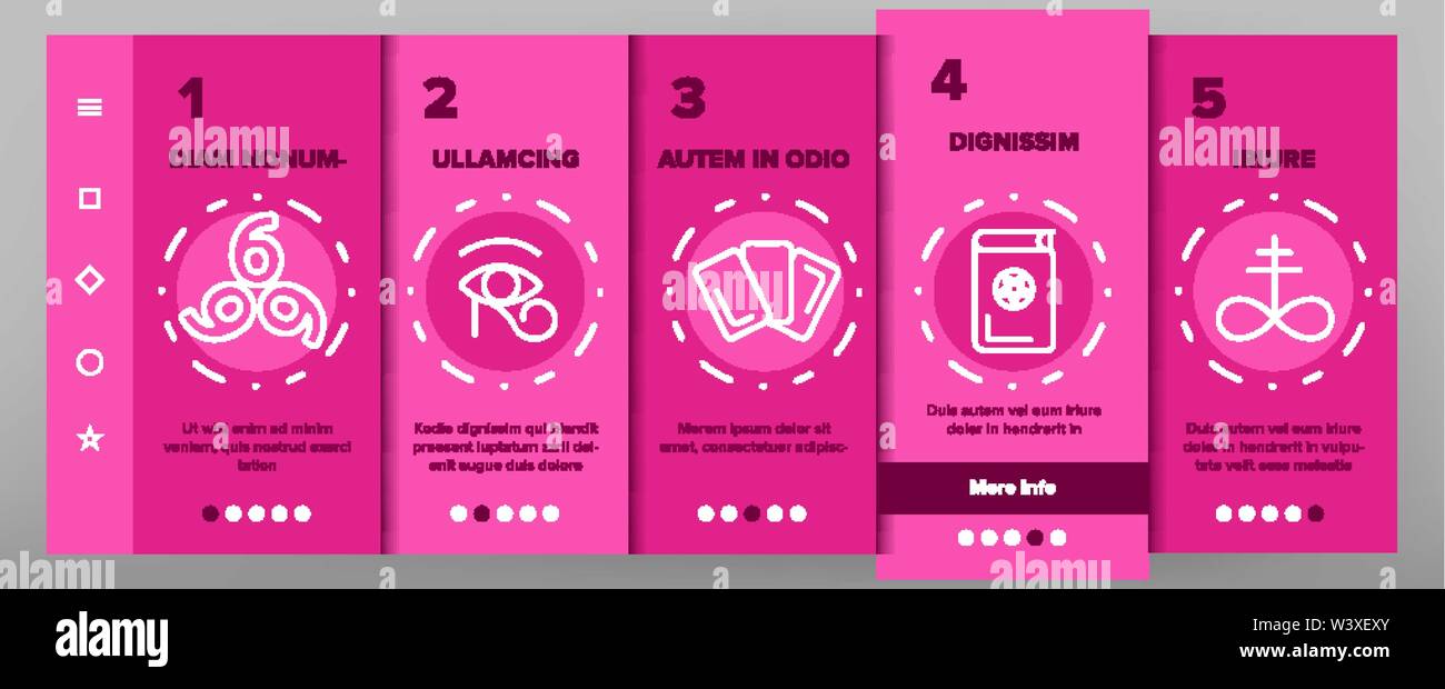 Occult, Demonic Entity Imagery Vector Onboarding Stock Vector Image ...