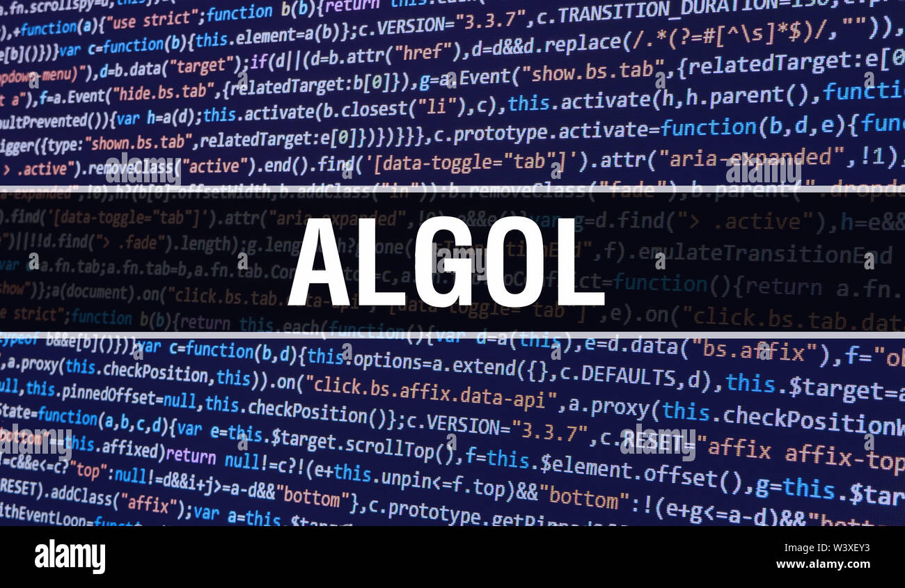 Algol Concept With Random Parts Of Program Code Algol With Programming Code Abstract Technology