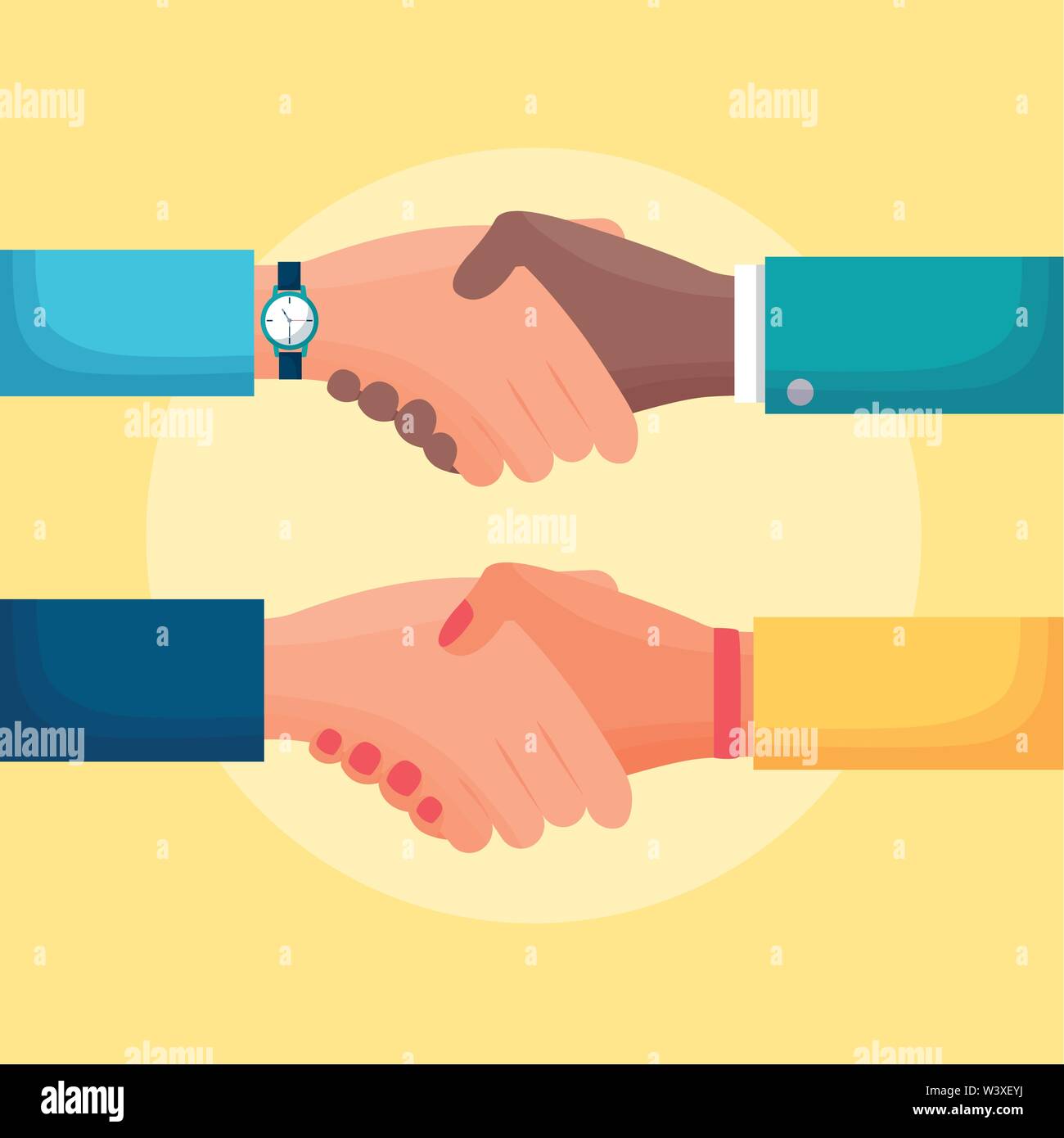 flat design people business handshake Stock Vector Image & Art - Alamy