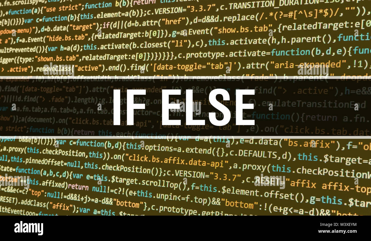 If else concept with Random Parts of Program Code. If else with ...