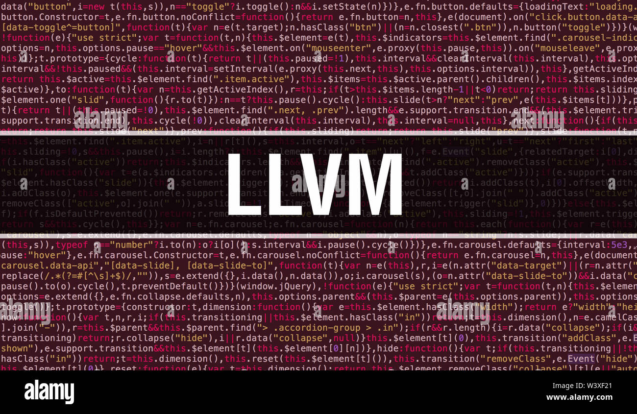 Llvm Text Written On Programming Code Abstract Technology Background Of Software Developer And