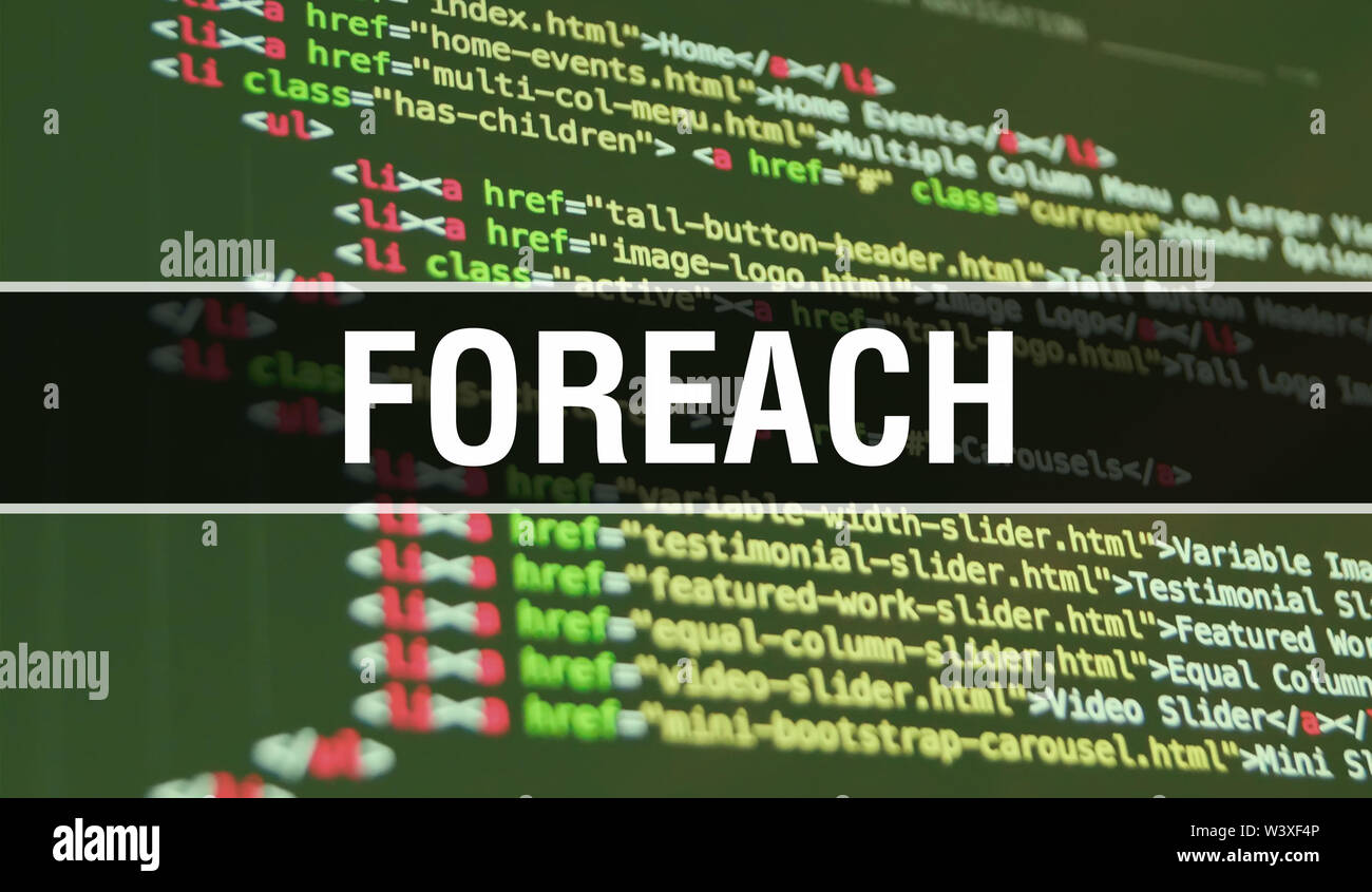 Foreach text hi-res stock photography and images - Alamy