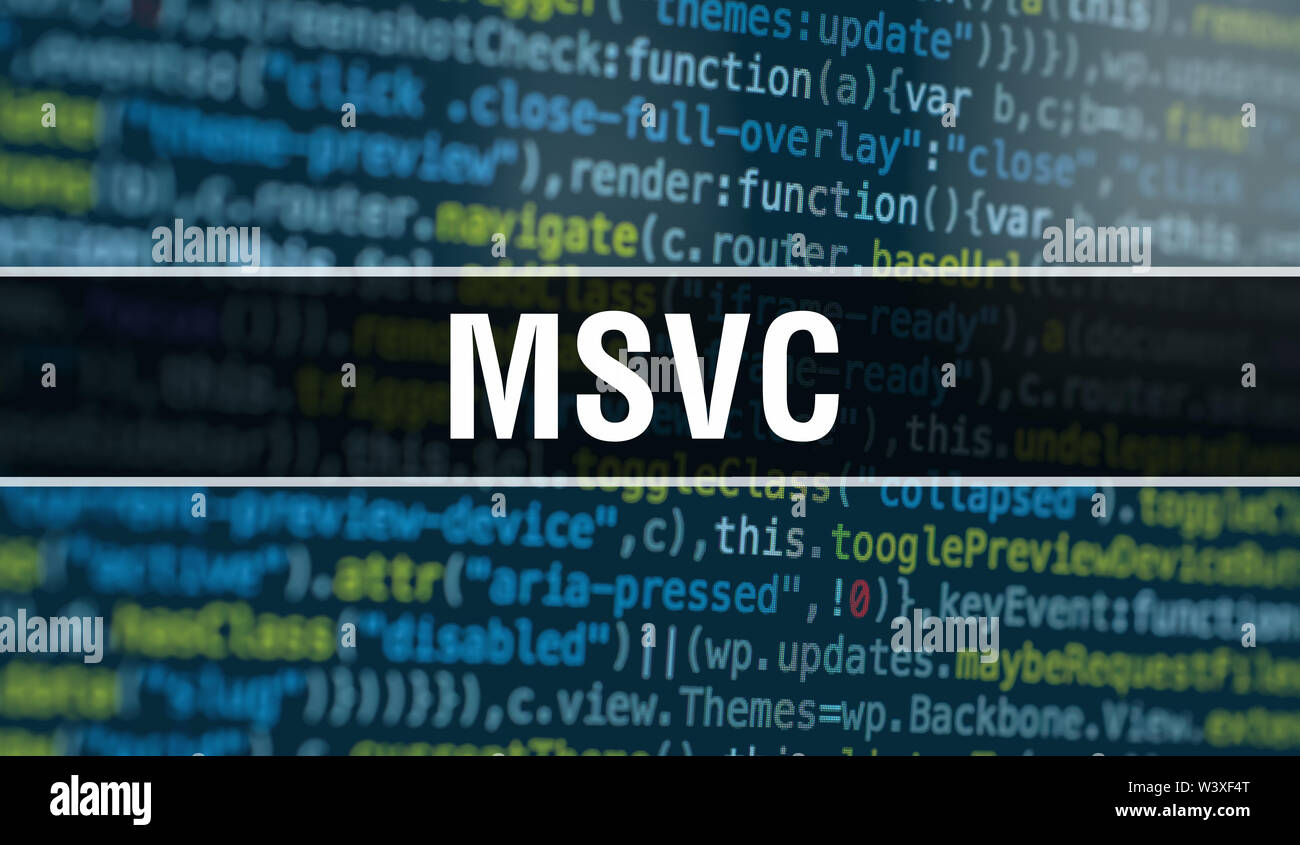 Msvc With Abstract Technology Binary Code Backgrounddigital Binary Data And Secure Data Concept