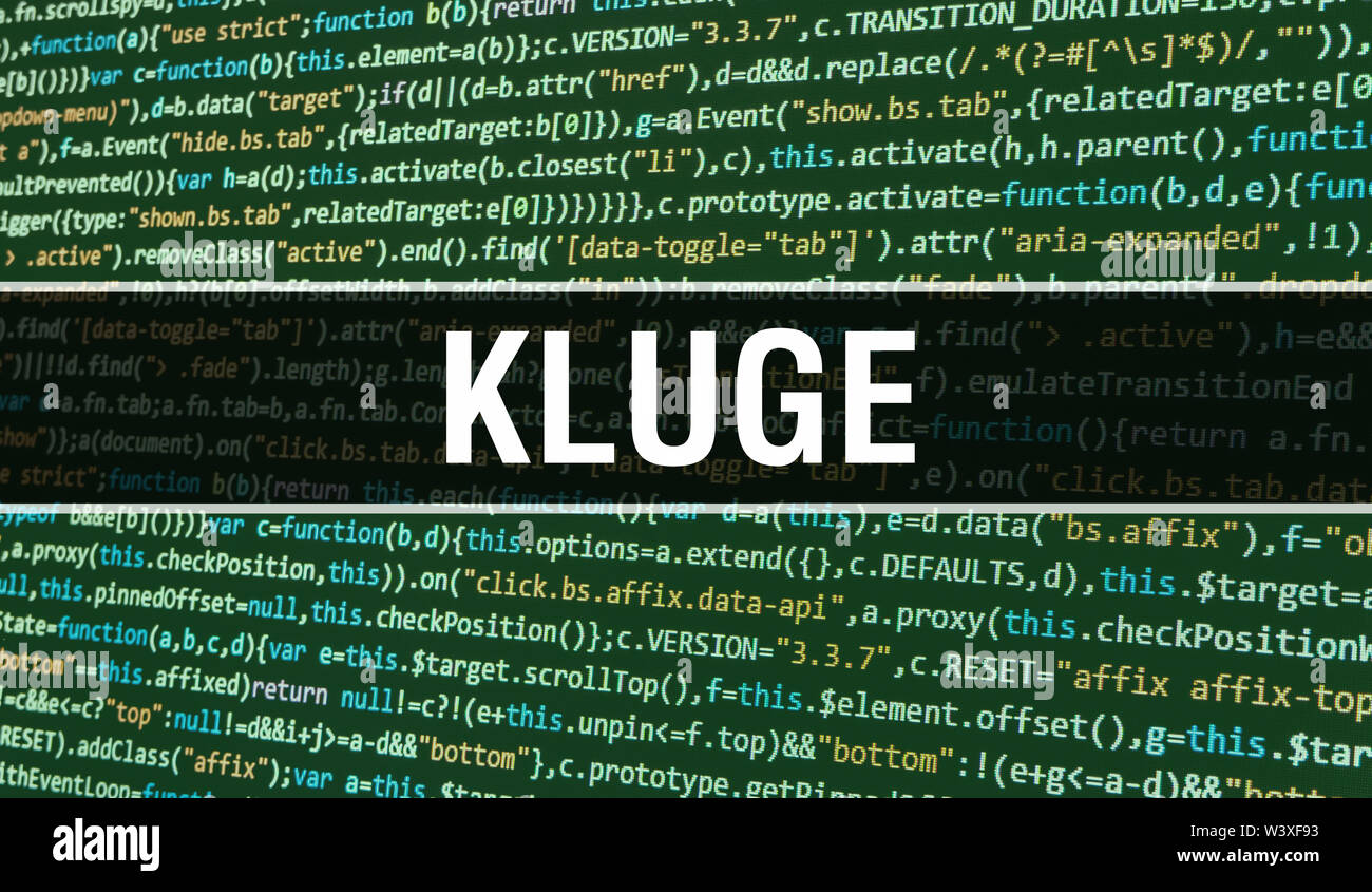 Kluge Concept With Random Parts Of Program Code Kluge With Programming Code Abstract Technology