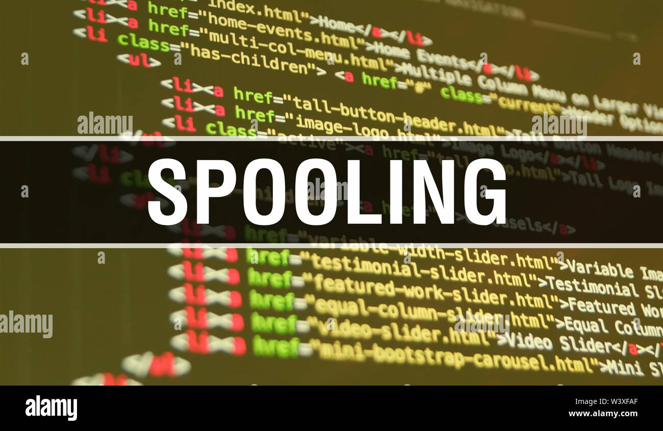 Spooling text hi-res stock photography and images - Alamy