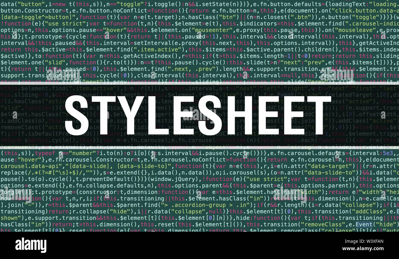 Stylesheet text hi-res stock photography and images - Alamy