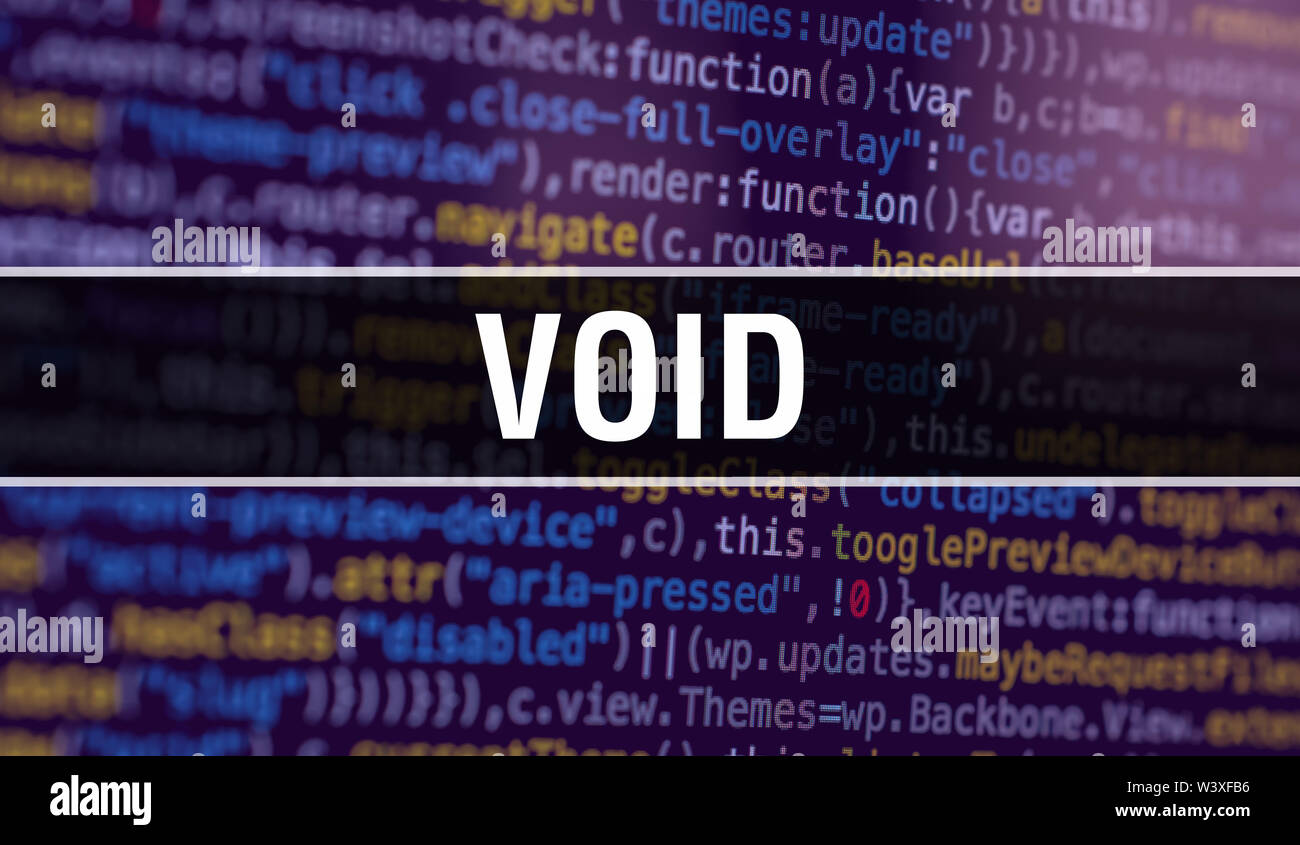 Void with Abstract Technology Binary code Background.Digital binary ...