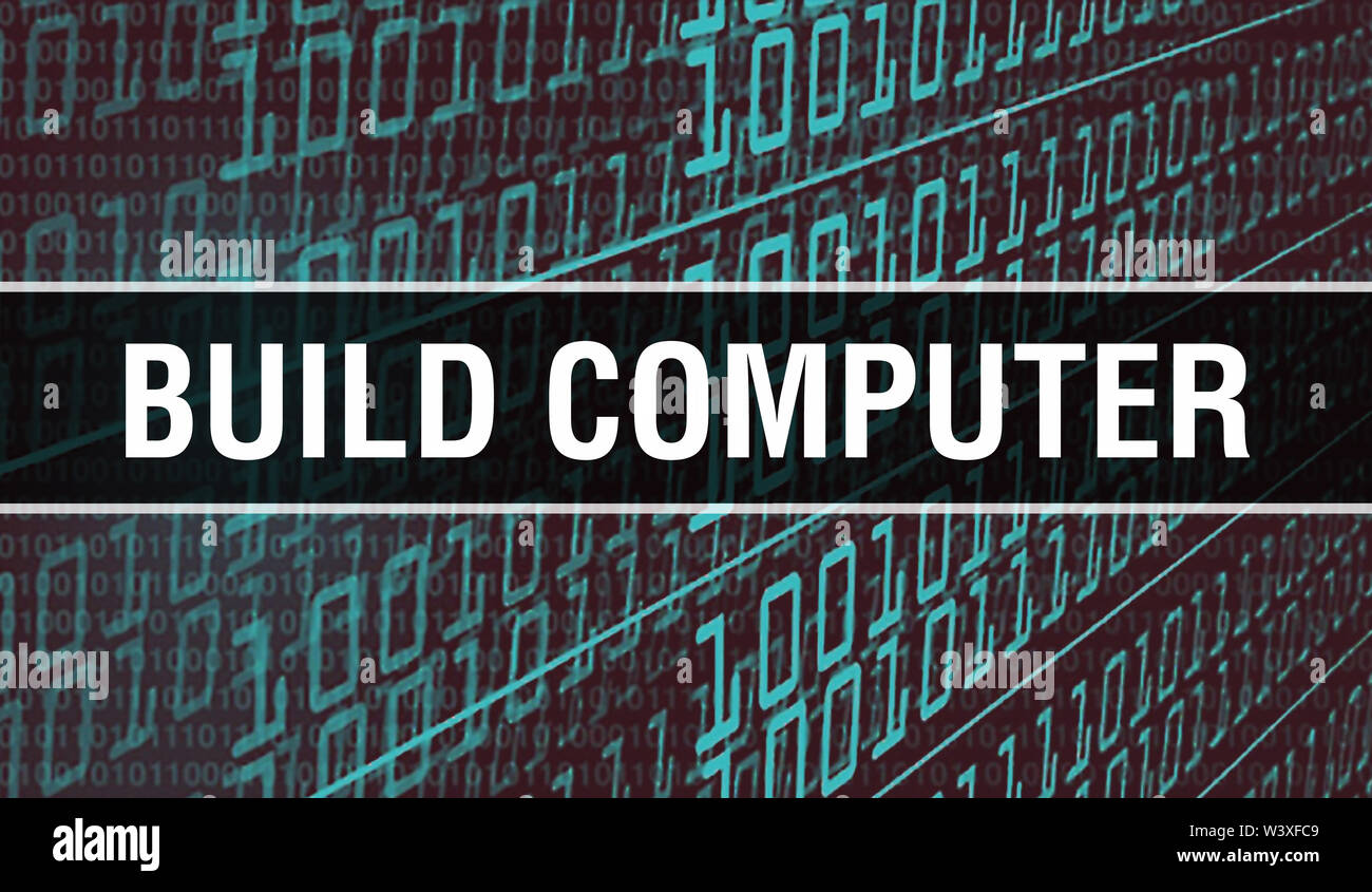 Build computer concept illustration using code for developing programs ...