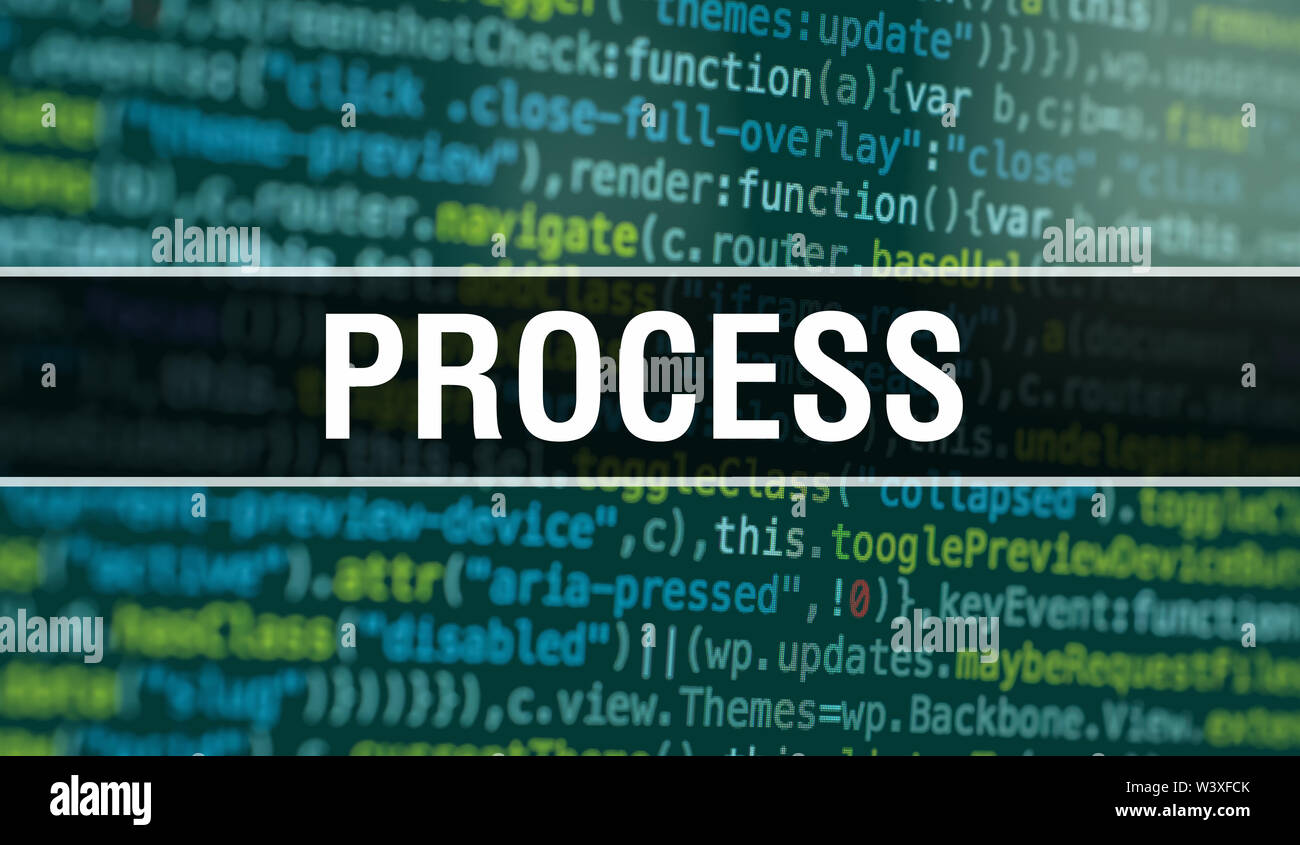 Process with Abstract Technology Binary code Background.Digital binary ...
