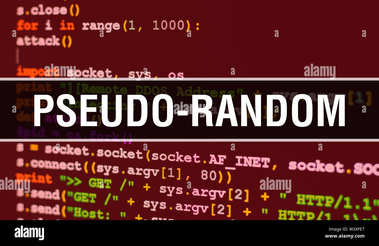 Pseudo Random Concept With Random Parts Of Program Code Pseudo Random With Programming Code 0633