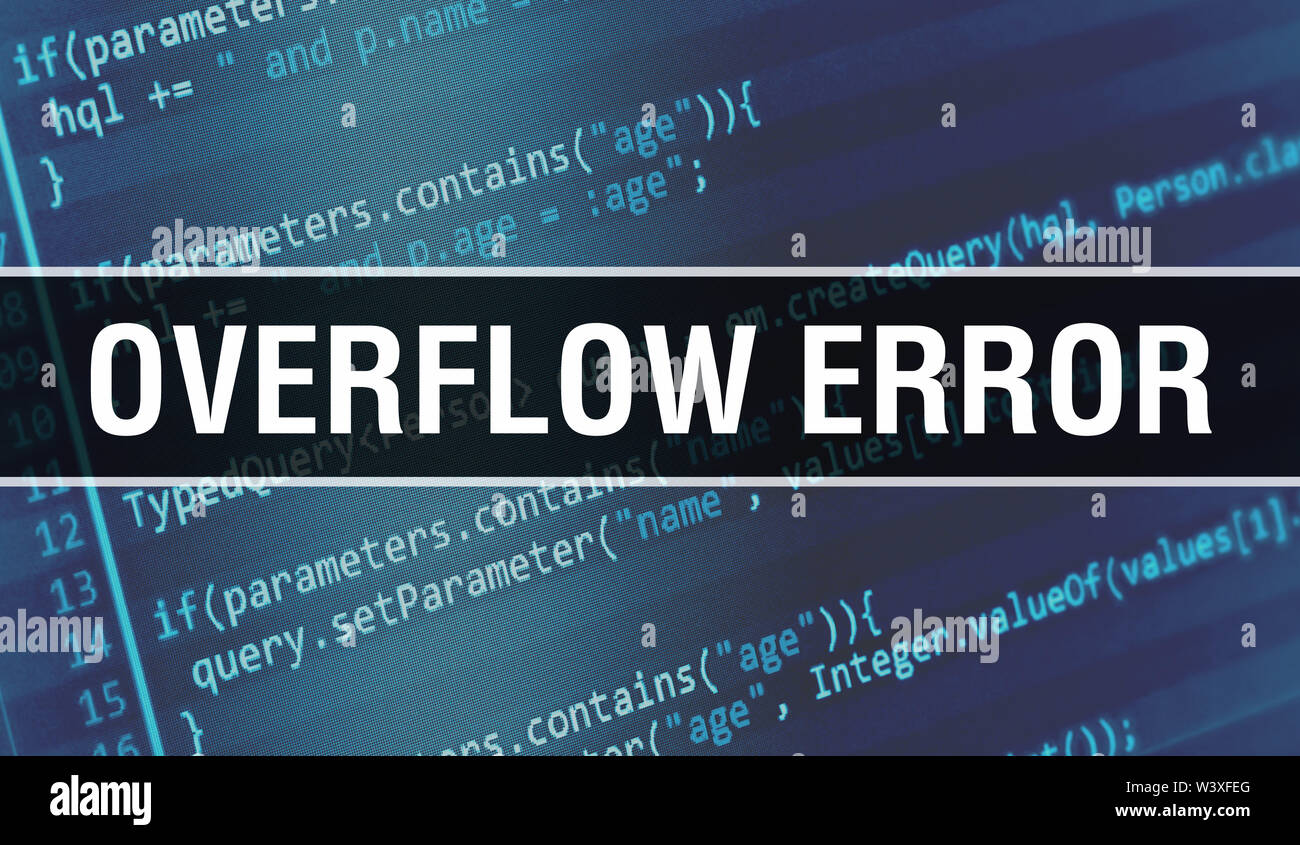 Overflow Error Image Hi Res Stock Photography And Images Alamy