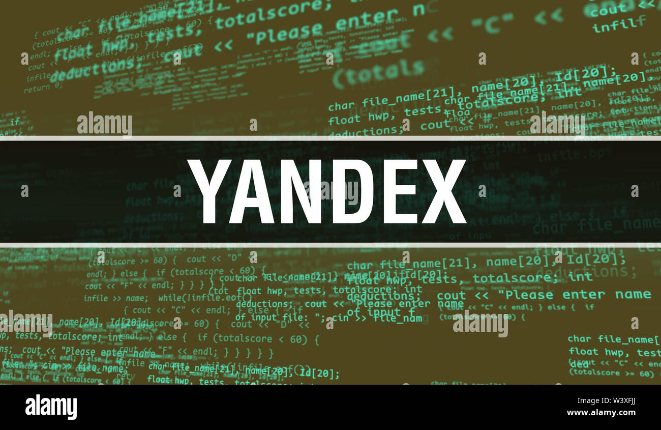 Yandex with Digital java code text. Yandex and Computer software coding ...
