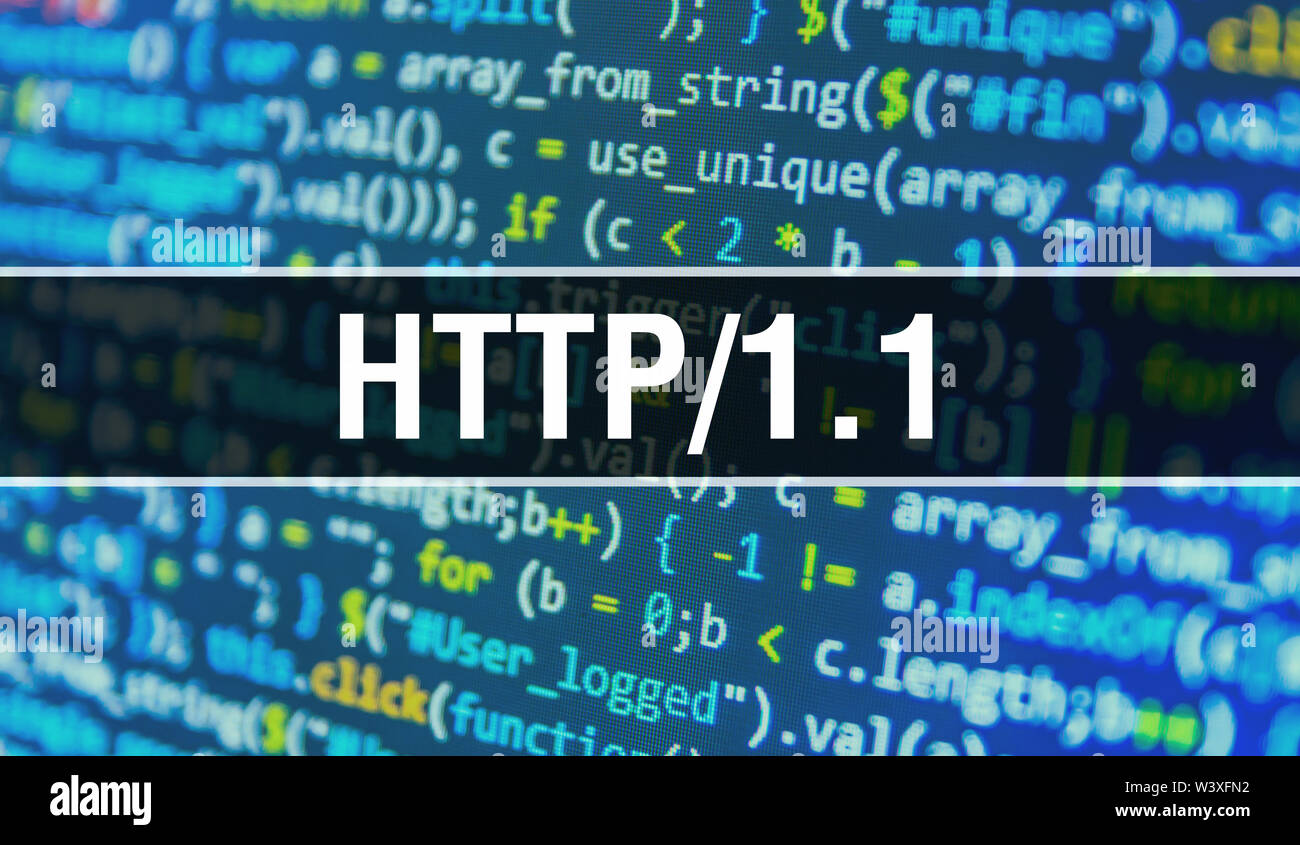 HTTP/1.1 text written on Programming code abstract technology ...