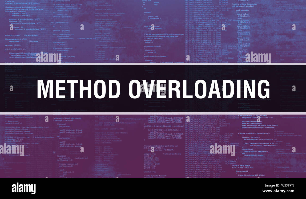 Method Overloading With Digital Java Code Text Method Overloading And Computer Software Coding