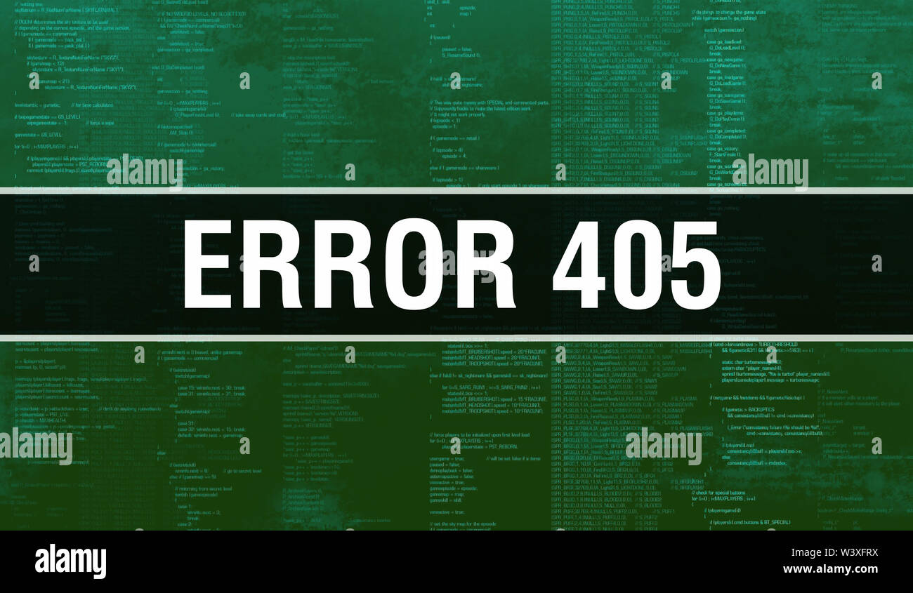 Error 405 with Binary code digital technology background. Abstract ... Error 405 with Binary code digital technology background. Abstract ...