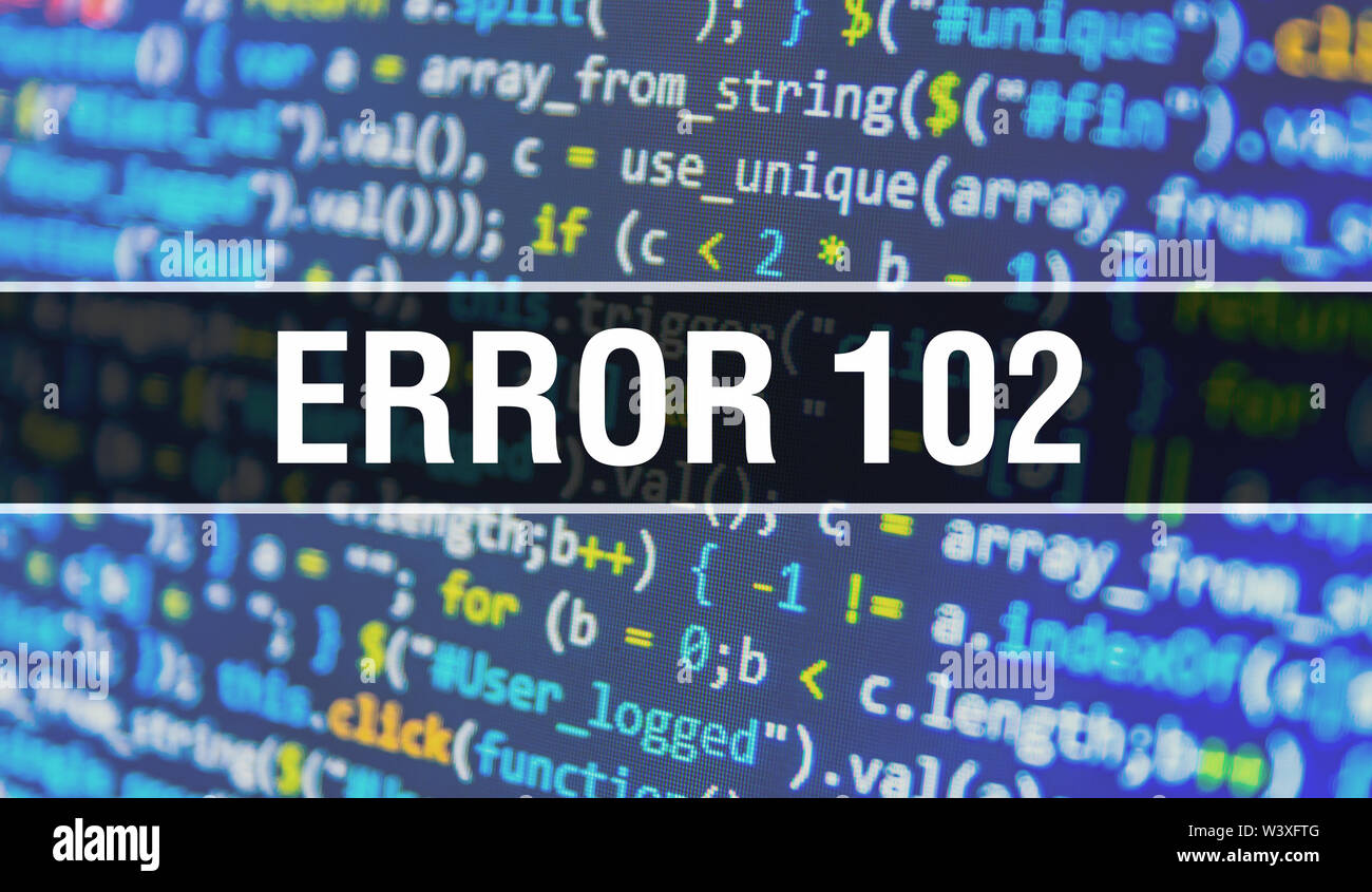Error 102 background hi-res stock photography and images - Alamy