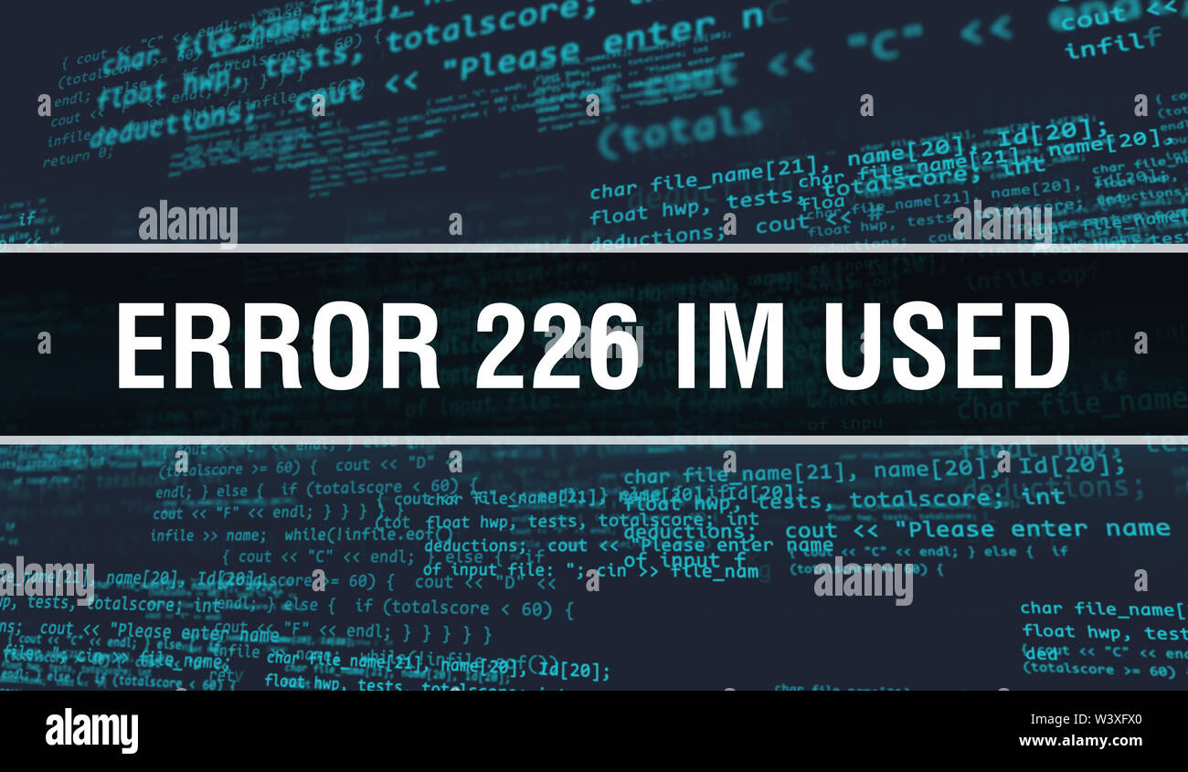 Error 226 text hi-res stock photography and images - Alamy