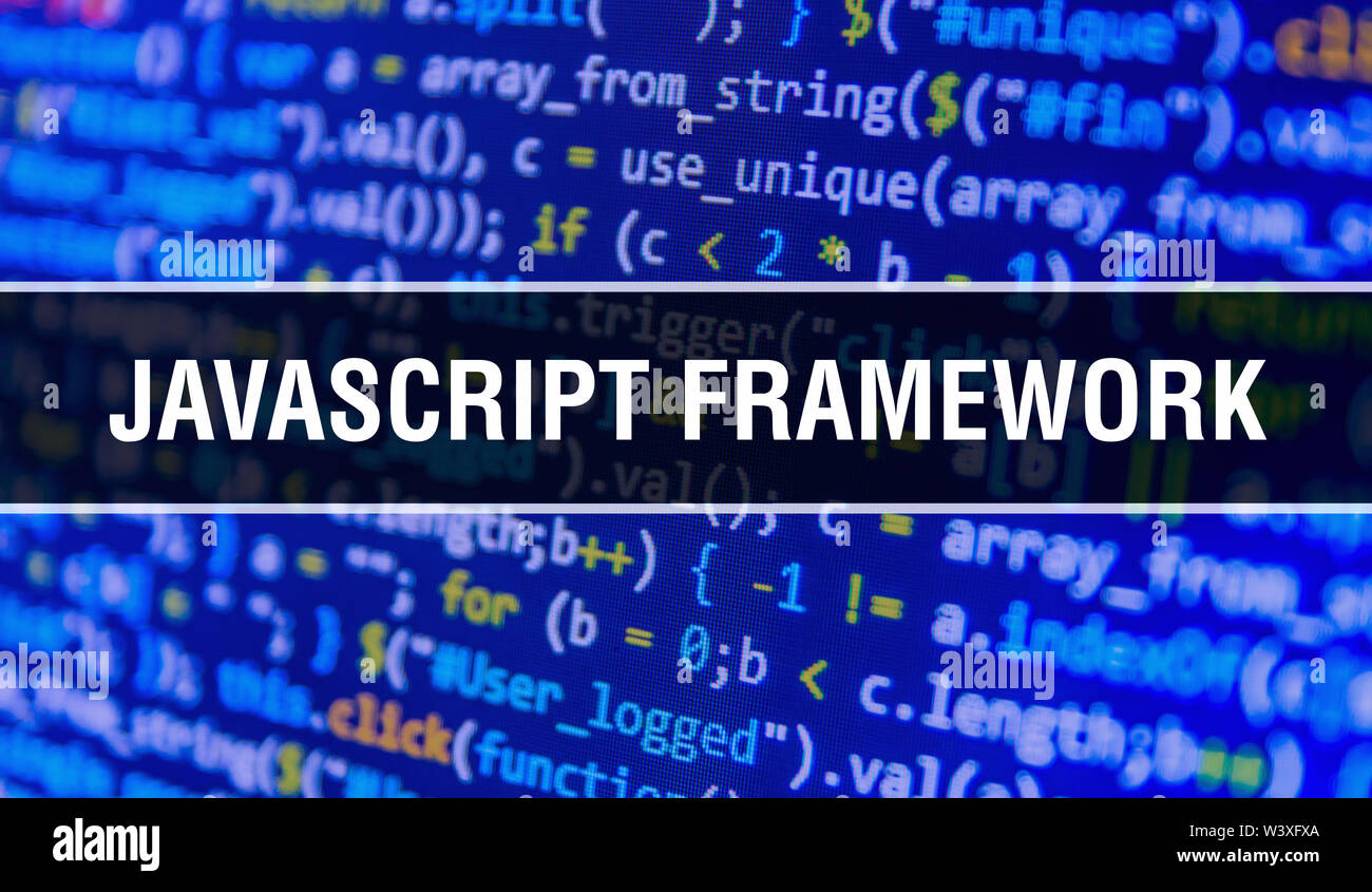 Javascript Framework Concept Illustration Using Code For Developing Programs And App Javascript