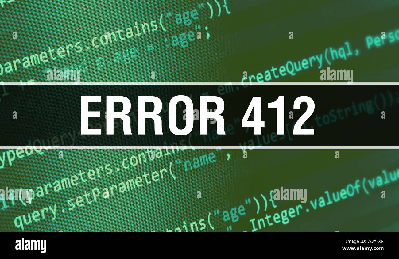 Error 412 image hi-res stock photography and images - Alamy