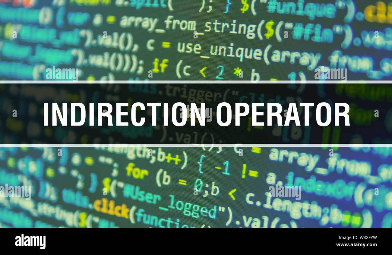 Indirection operator concept illustration using code for developing ... Indirection operator concept illustration using code for developing ...
