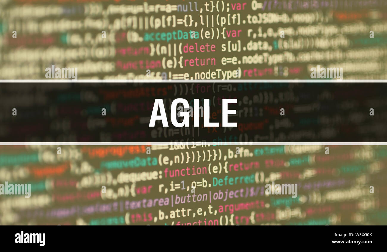Agile Concept Illustration Using Code For Developing Programs And App Agile Website Code With