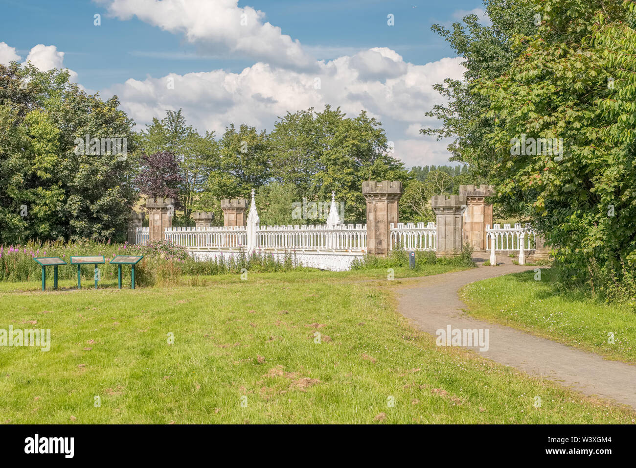 Irvine, Scotland, UK - July 15, 2019: Eglinton Park Autumn and the old ...