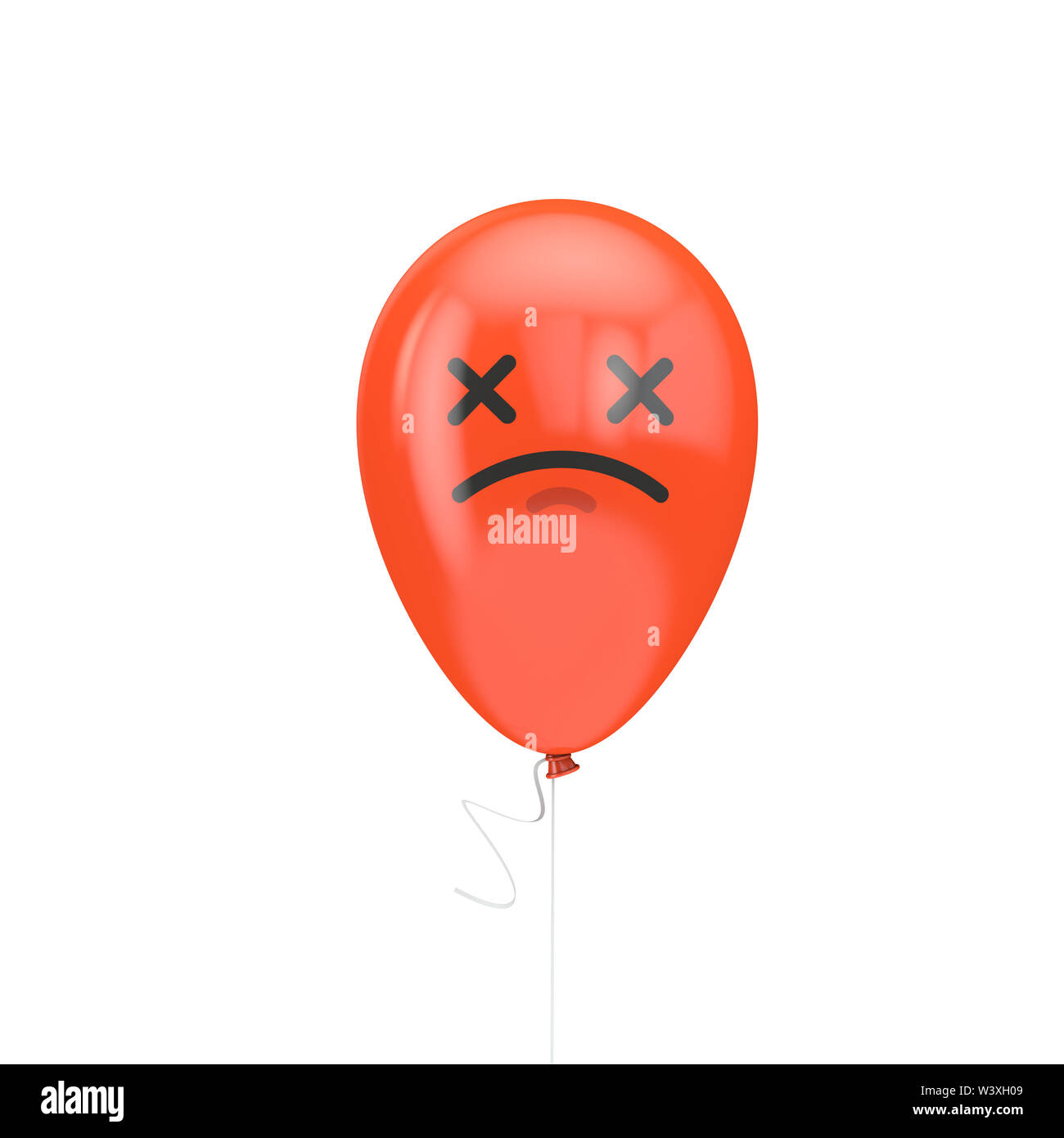 Upset angry red emoji floating balloon Stock Photo - Alamy
