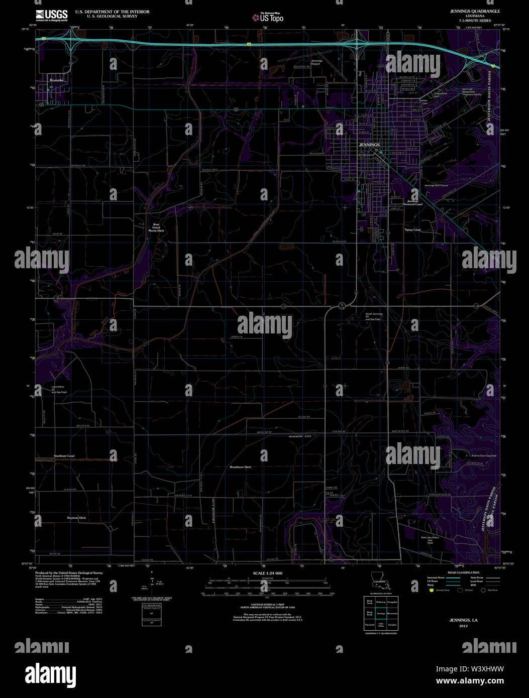 Jennings map hi-res stock photography and images - Alamy