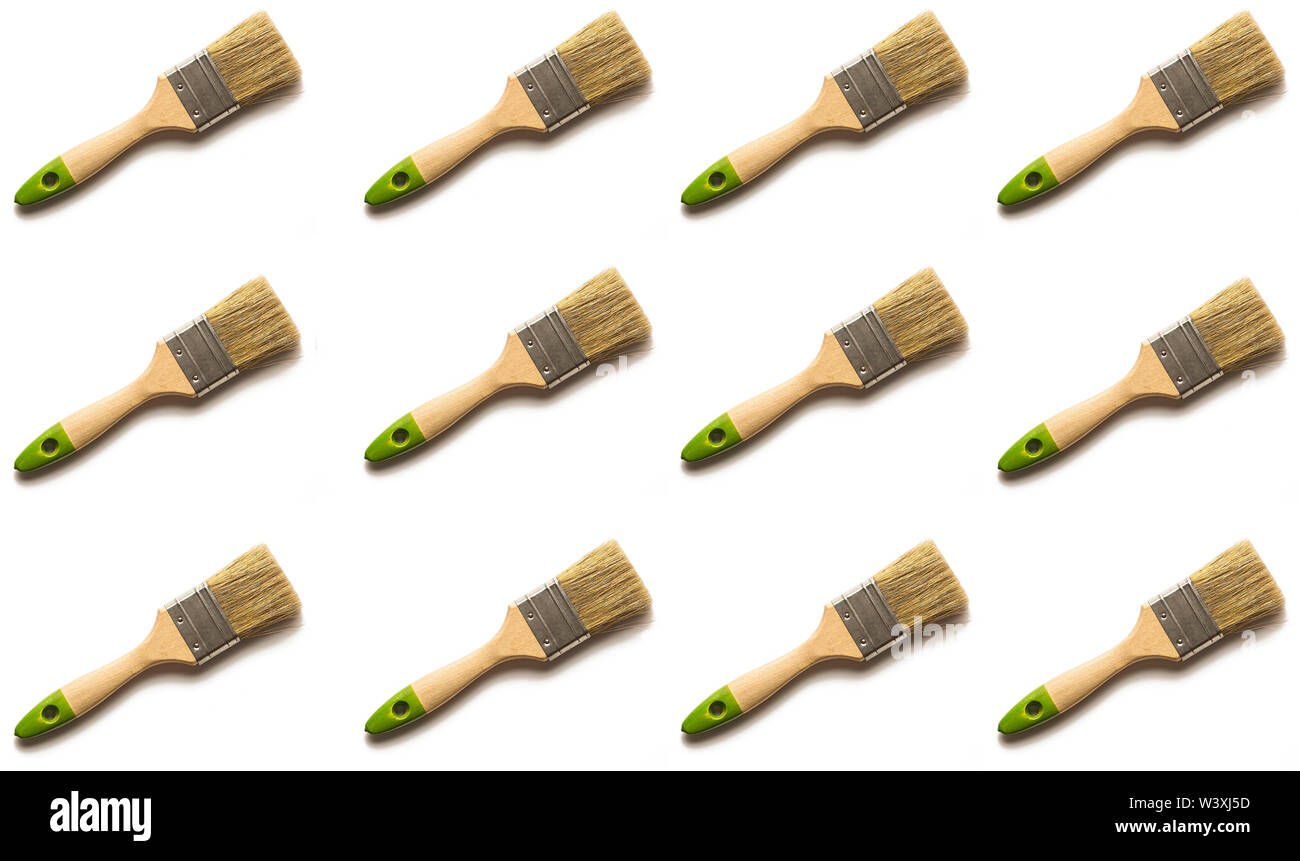 Paint brushes background. Concept creativity design Stock Photo - Alamy