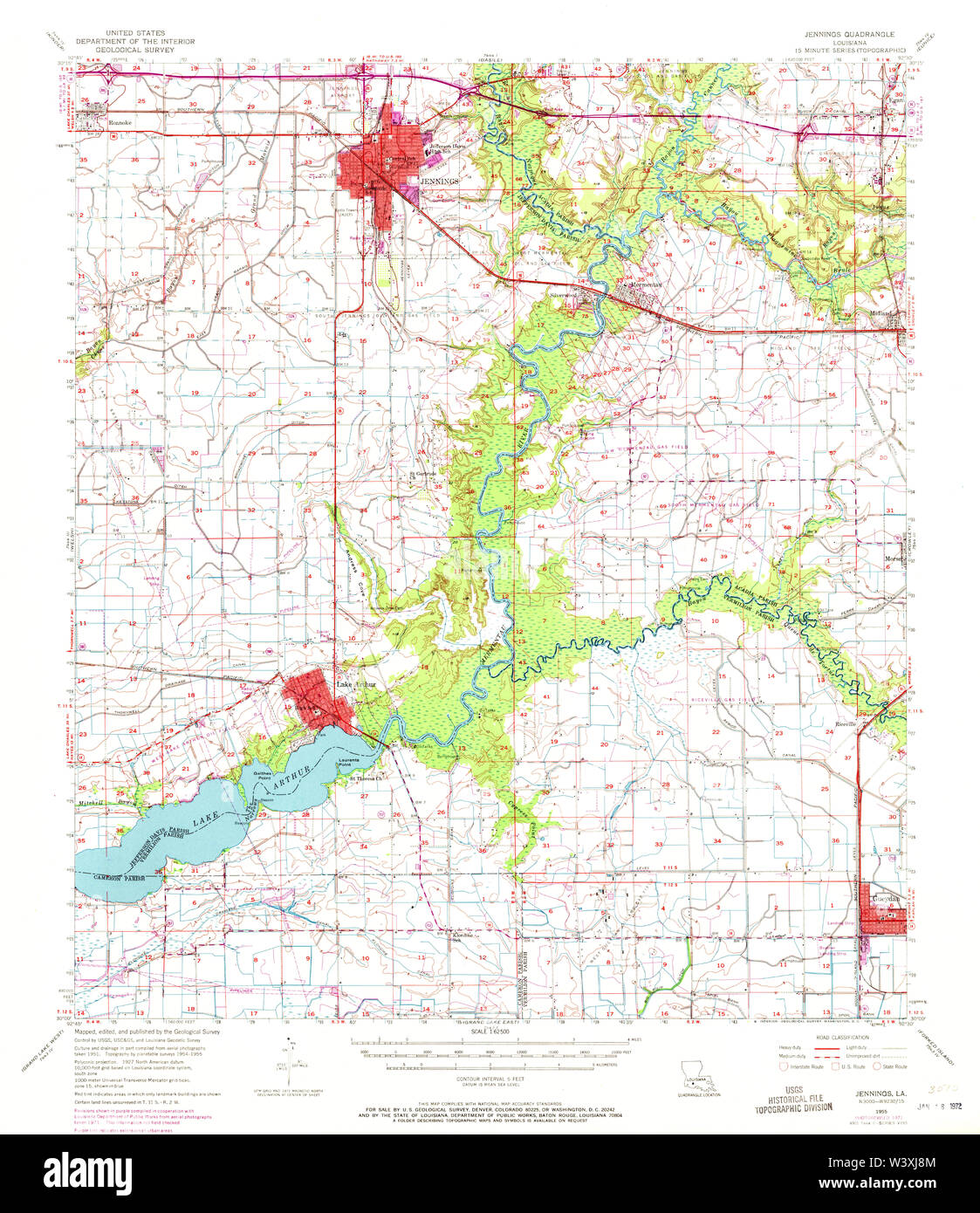 Map of jennings hi-res stock photography and images - Alamy