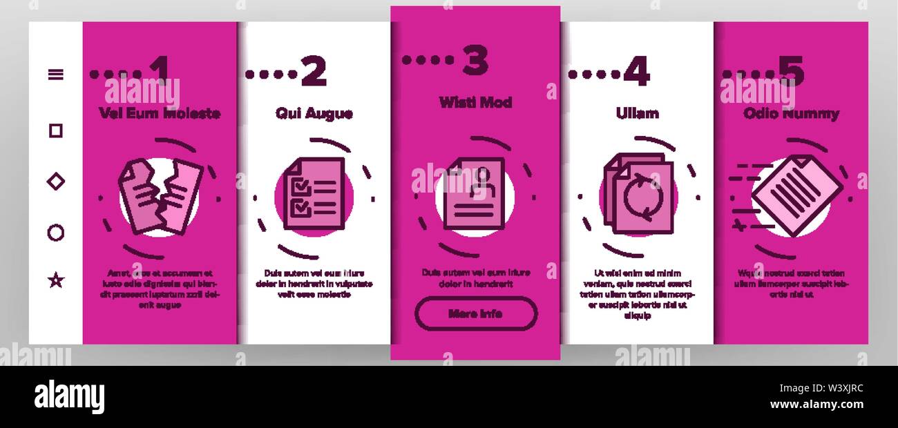 Digital, Computer Documents, File Vector Onboarding Stock Vector Image ...