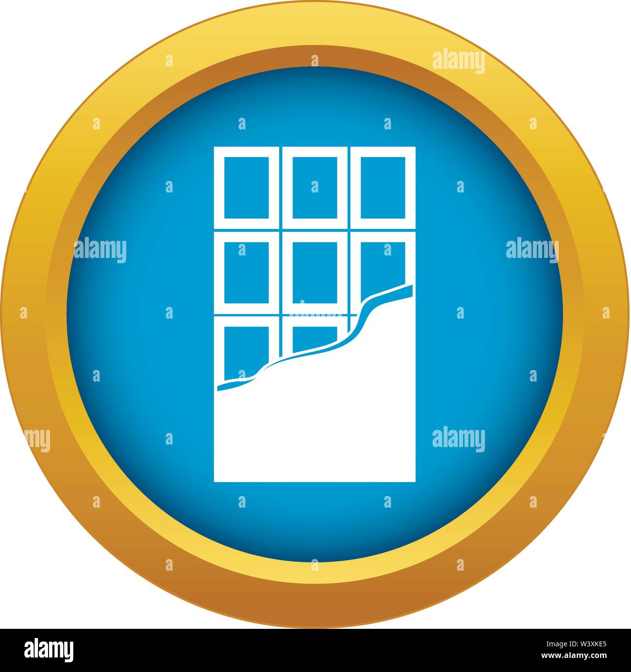 Chocolate bar icon blue vector isolated Stock Vector Image & Art - Alamy